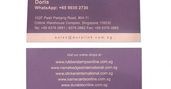 Premium Name Card Plike Purple 330gsm – Business Cards with Lamination
